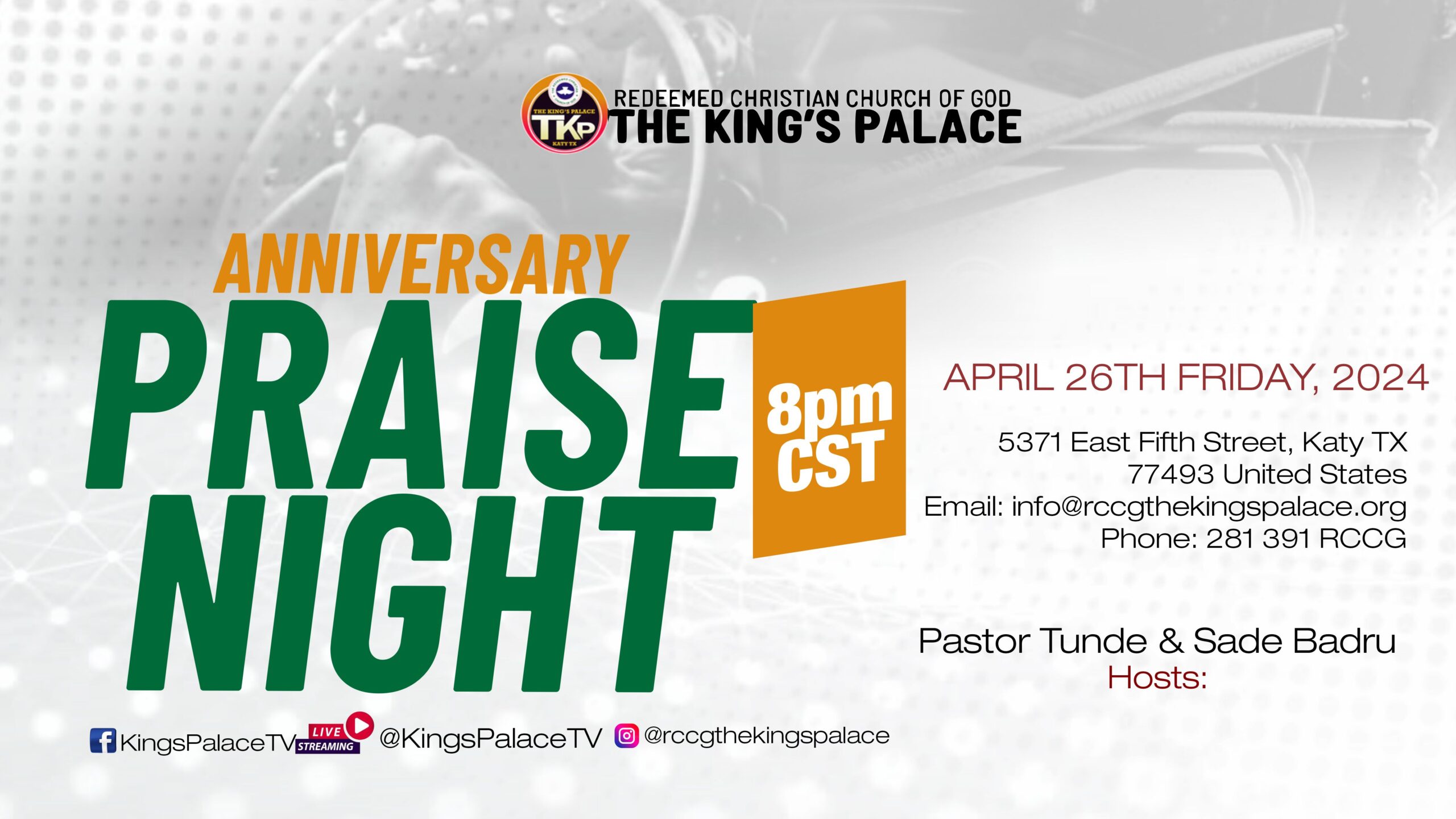 Anniversary Praise Night – RCCG The Kings Palace